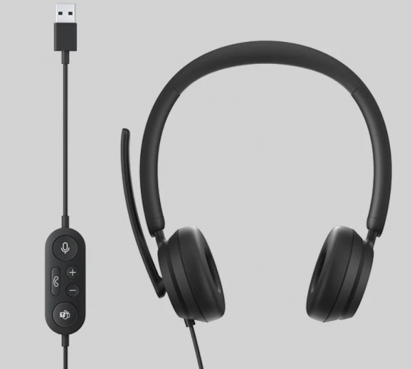 Microsoft Modern USB Headset (Black) หูฟัง USB พร้อมไมโครโฟน สีดำ ของ ...