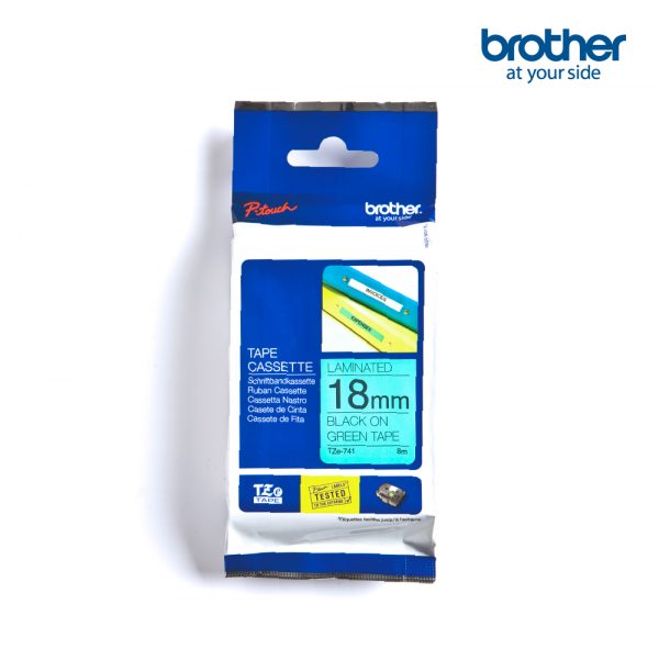 Brother P-Touch Tape TZE-741 เทปพิมพ์อักษร ขนาด 18 มม. ตัวหนังสือดำ บน ...