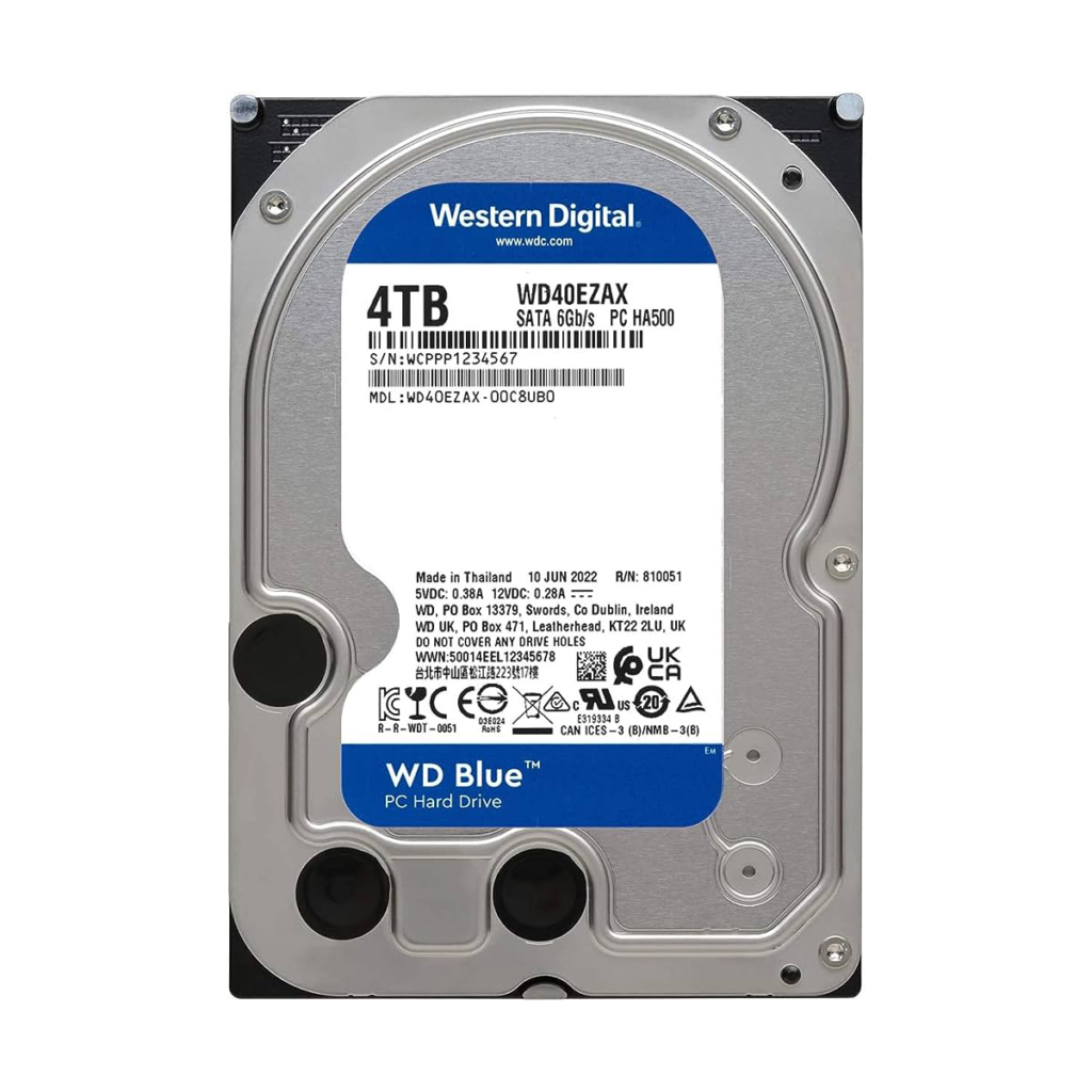 WD HDD BLUE 4TB 5400RPM SATA3(6Gb/s) 256MB ฮาร์ดดิสก์ ของแท้ ประกัน ...