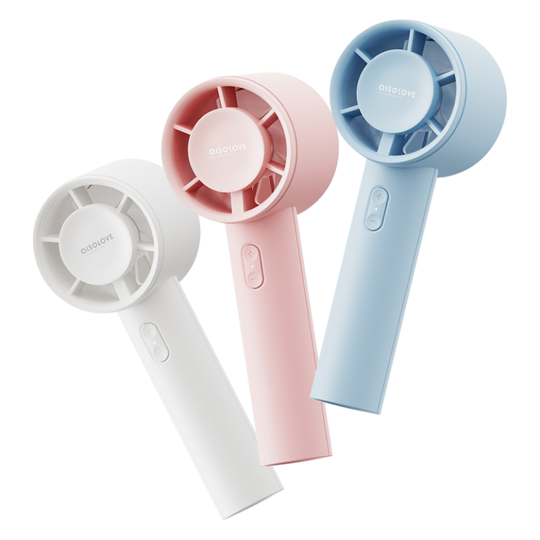 AISOLOVE F01 Handheld Fan [Pink, Blue, White] 1,200 mAh พัดลมมือถือ ของ ...