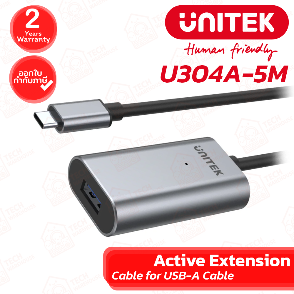 UNITEK U304A-5M USB-C Active Extension Cable for USB-A Cable สายเคเบิ้ล ...