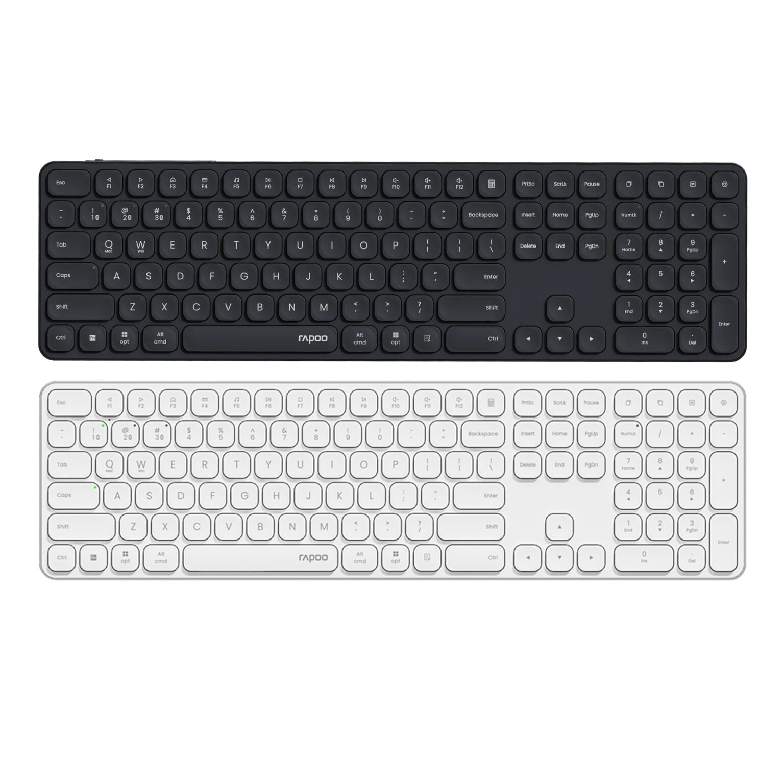 Rapoo E9550L Multi-mode Wireless Keyboard [Grey, White] คีย์บอร์ด ไร้ ...